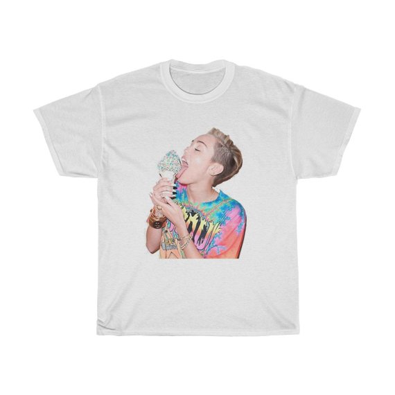 Miley Cyrus Ice Cream T Shirt - newgraphictees.com Miley Cyrus Ice ...