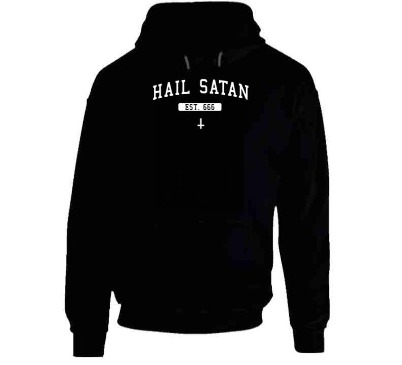 Hail Satan Est 666 Hoodie - newgraphictees.com Hail Satan Est 666 Hoodie